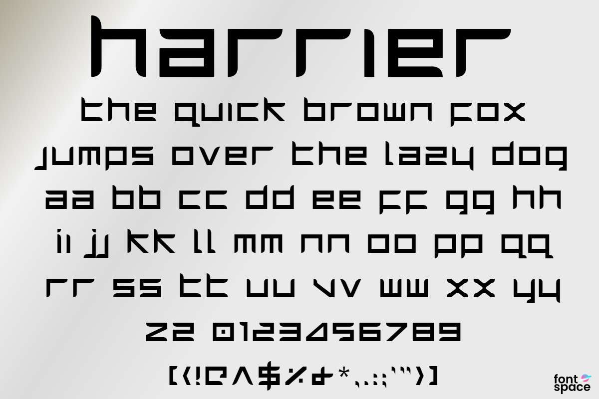 Harrier Font | Iconian Fonts | FontSpace