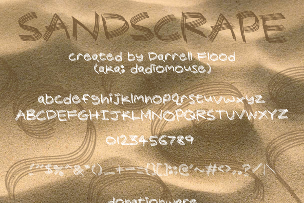 Sandscrape Font | HAWTPIXEL - Darrell Flood | FontSpace