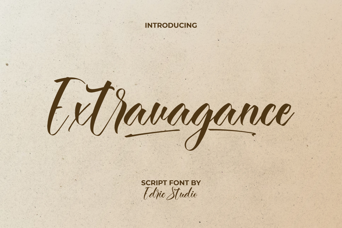 Extravagance Font | Edric Studio | FontSpace