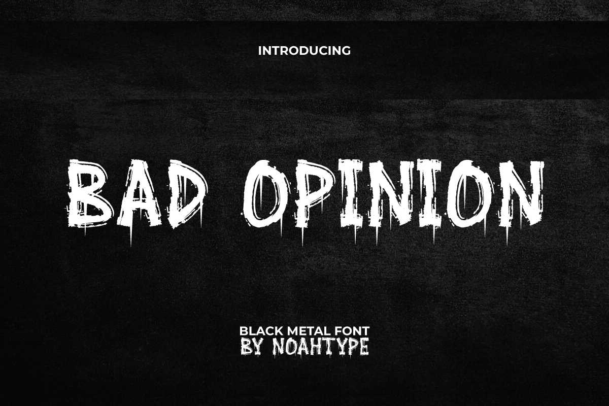 Bad Opinion Font | noahtype | FontSpace