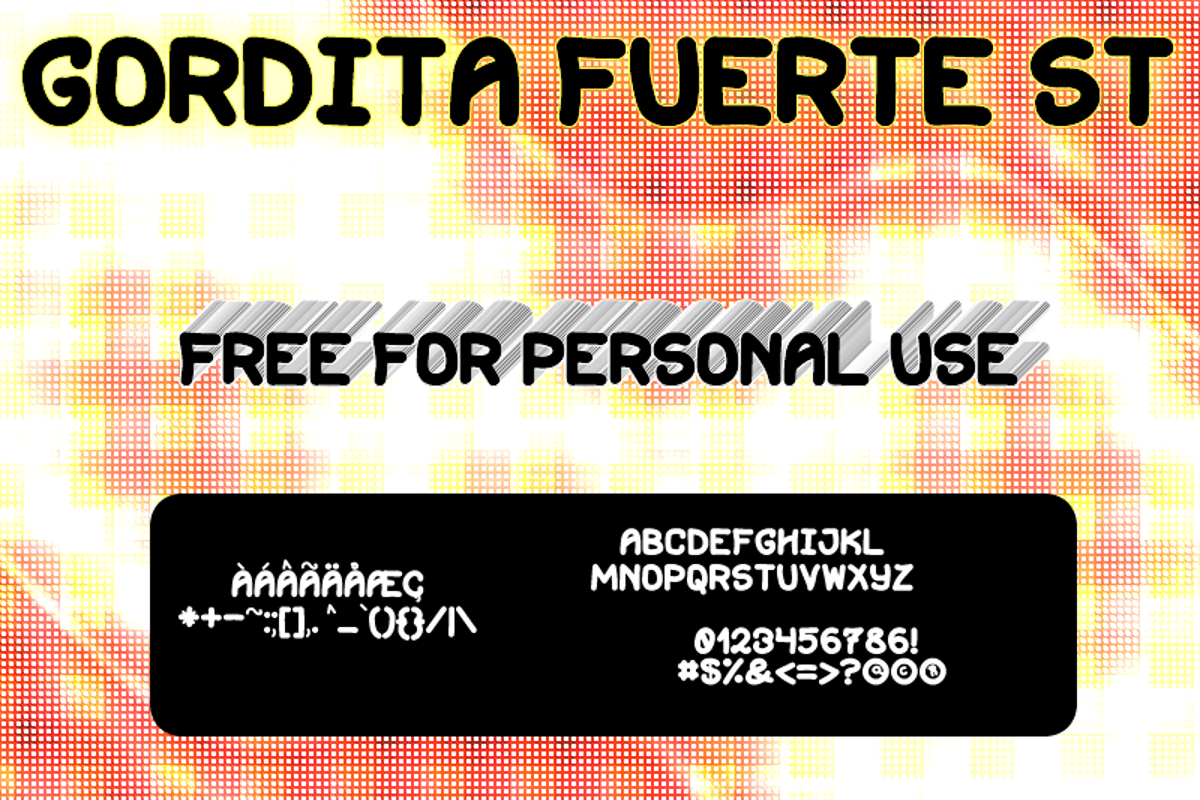 Gordita Fuerte St Font - Free Download