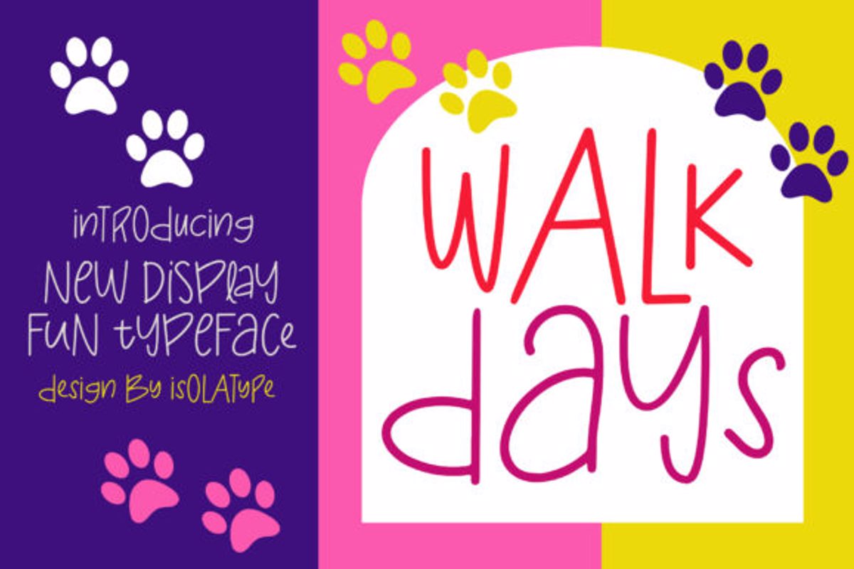 Walk Days Font | Isolatype | FontSpace