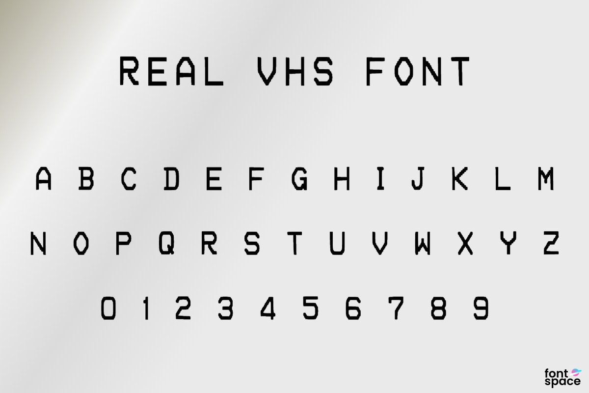 Real Vhs Font Sash FontSpace