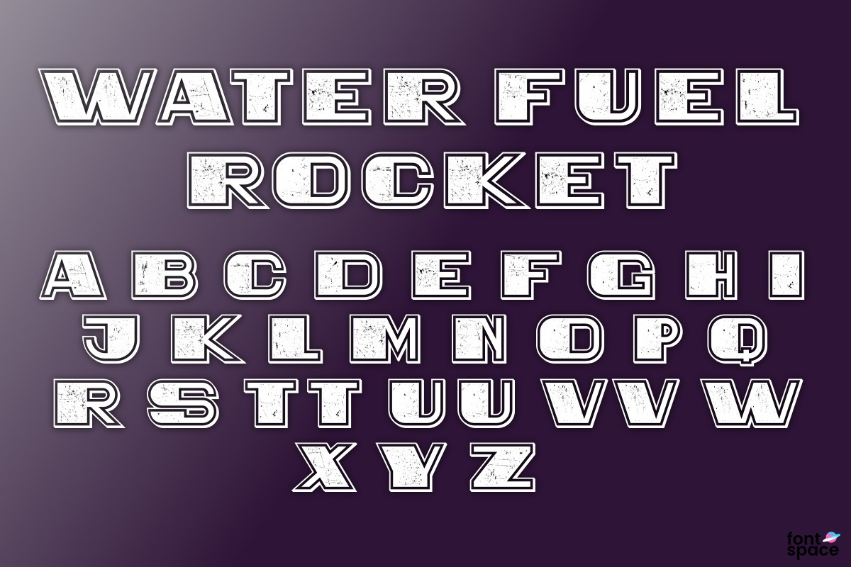 Water Fuel Rocket Font - Free Download