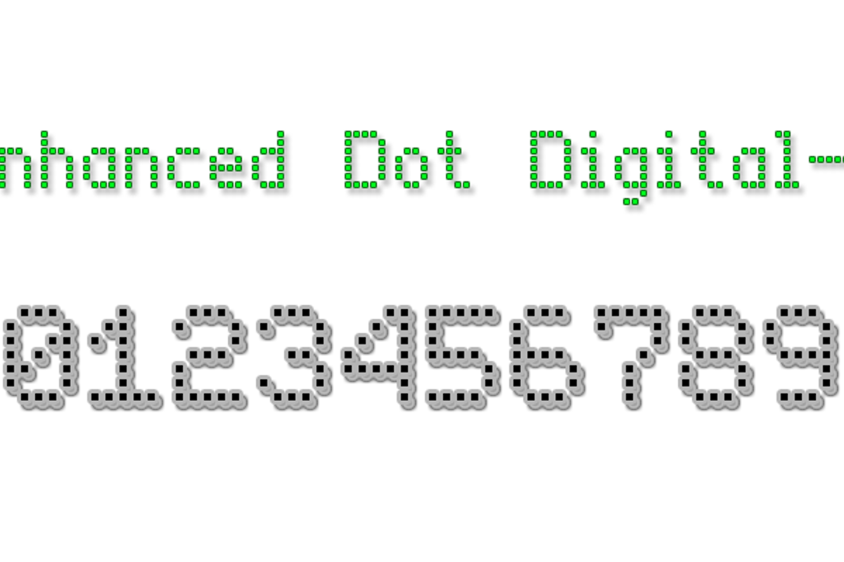 Enhanced Dot Digital-7 Font | Style-7 | FontSpace
