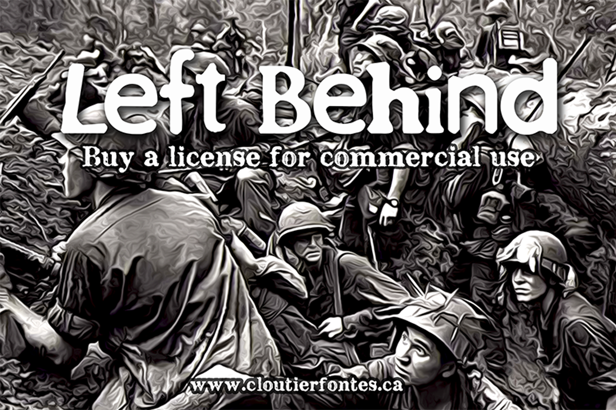 CF Left Behind Font | CloutierFontes | FontSpace