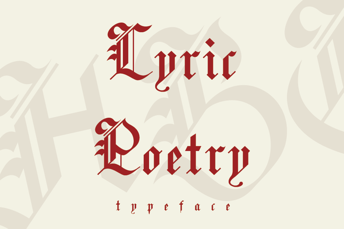 Lyric Poetry Font | Yining Chen | FontSpace