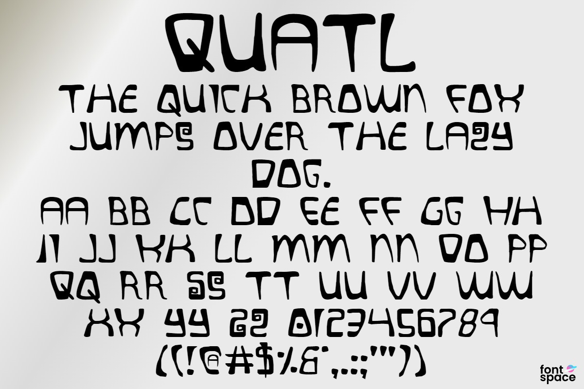 Quatl Font | Iconian Fonts | FontSpace