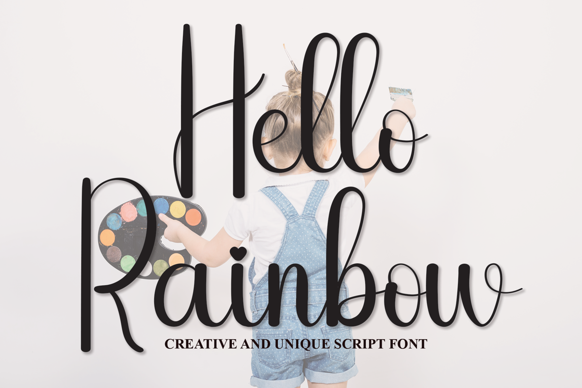 Hello Rainbow Font | scratchones_creative | FontSpace
