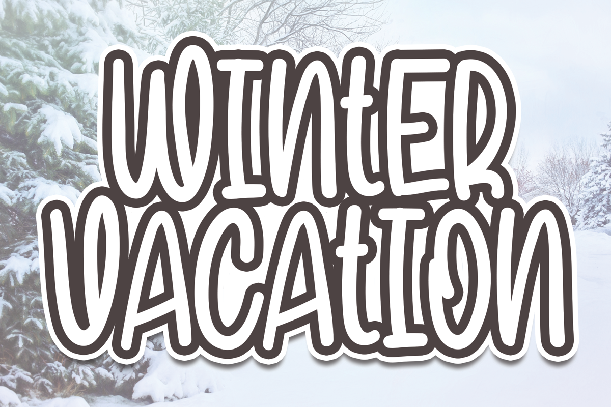 Winter Vacation Font | scratchones_creative | FontSpace