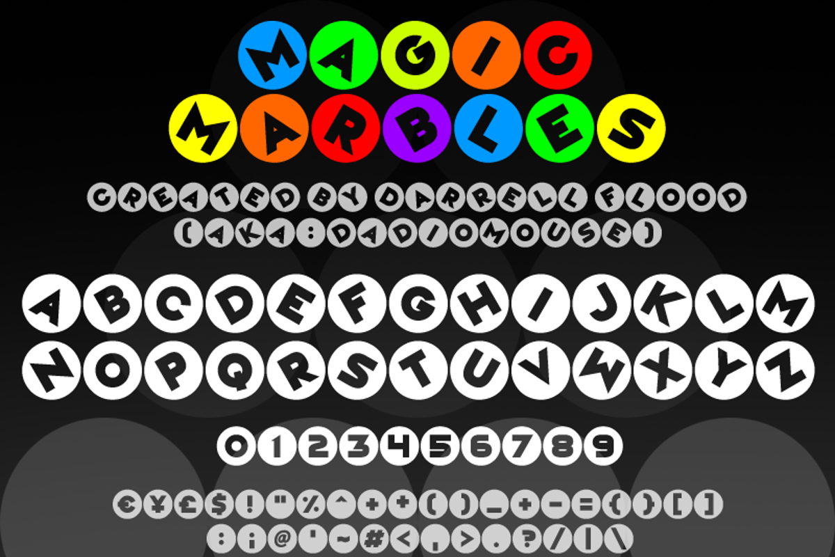 Magic Marbles Font | HAWTPIXEL - Darrell Flood | FontSpace