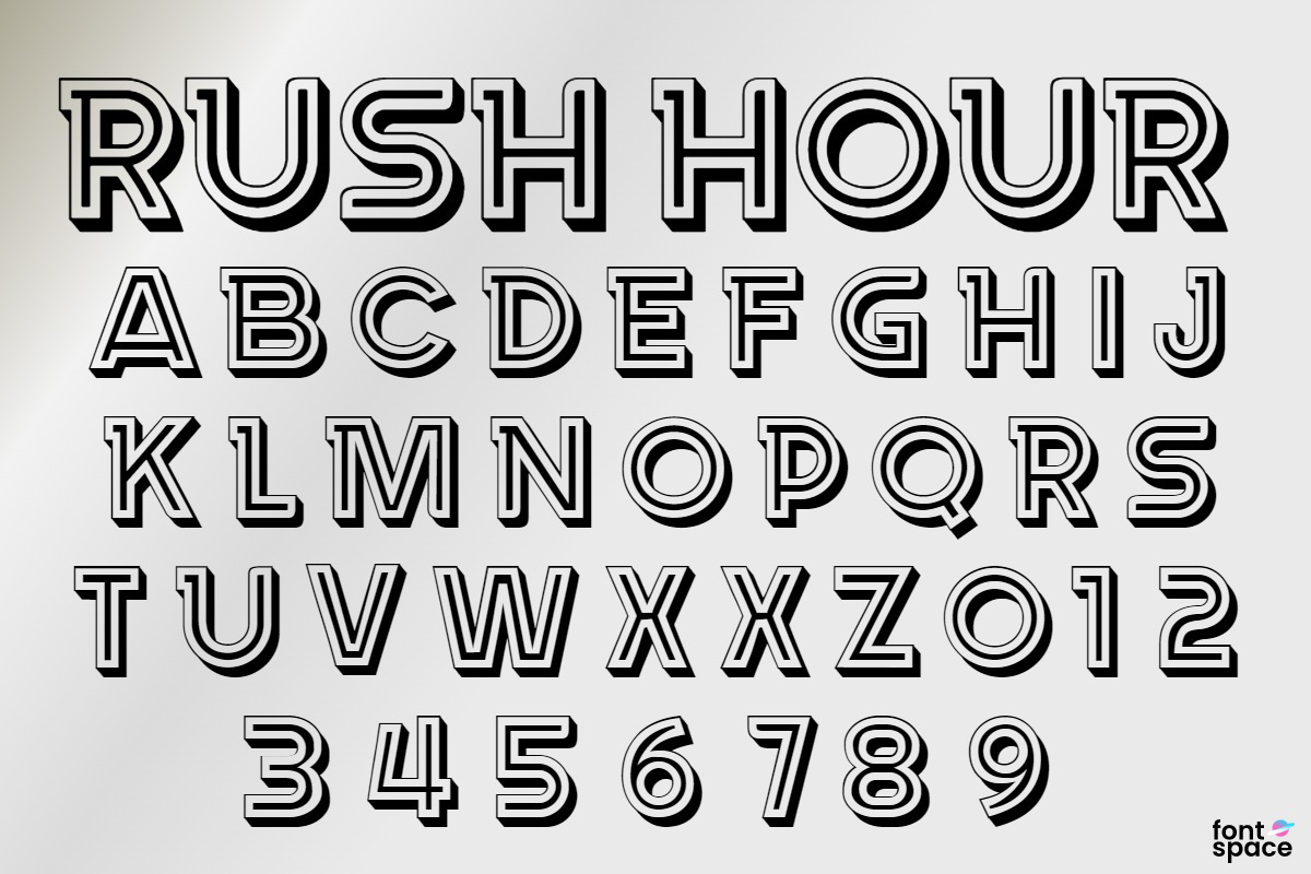 Rush Hour Font | Vladimir Nikolic | FontSpace