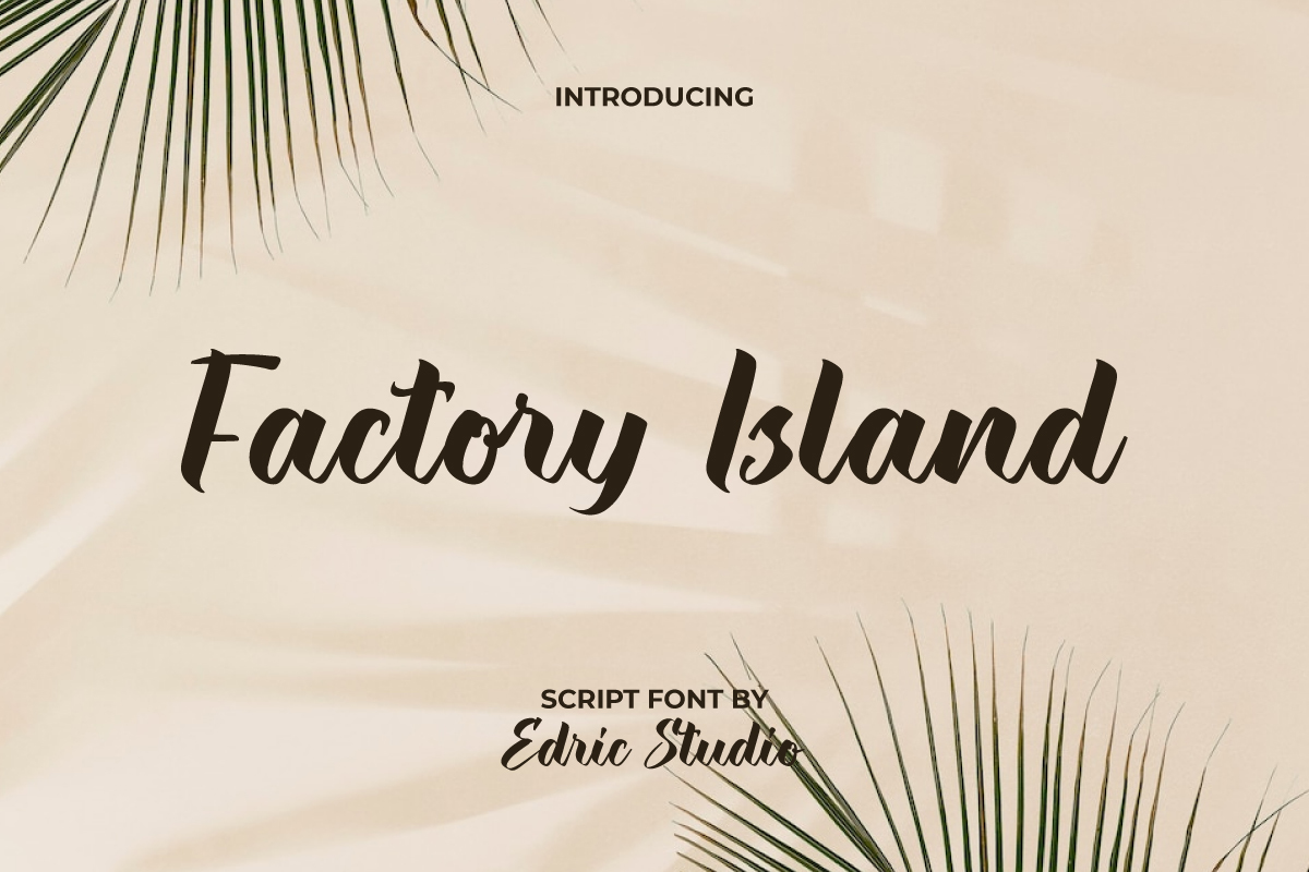 Factory Island Font | Edric Studio | FontSpace
