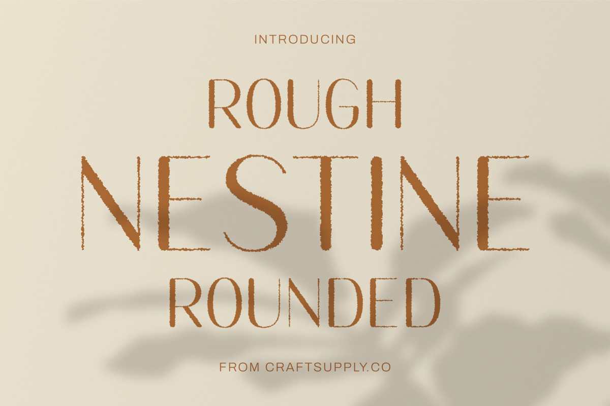 Nestine Rounded Rough Font | craftsupplyco | FontSpace