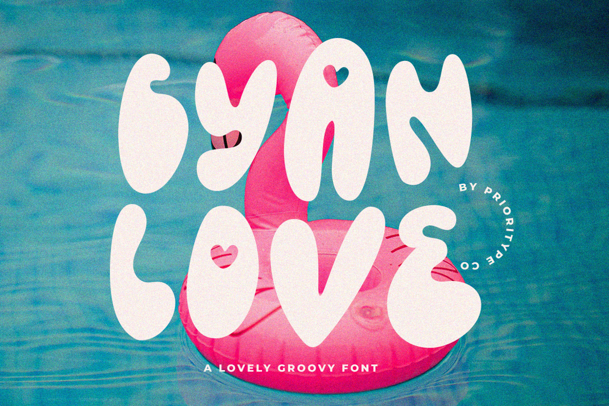 Cyan Love Font | Prioritype | FontSpace