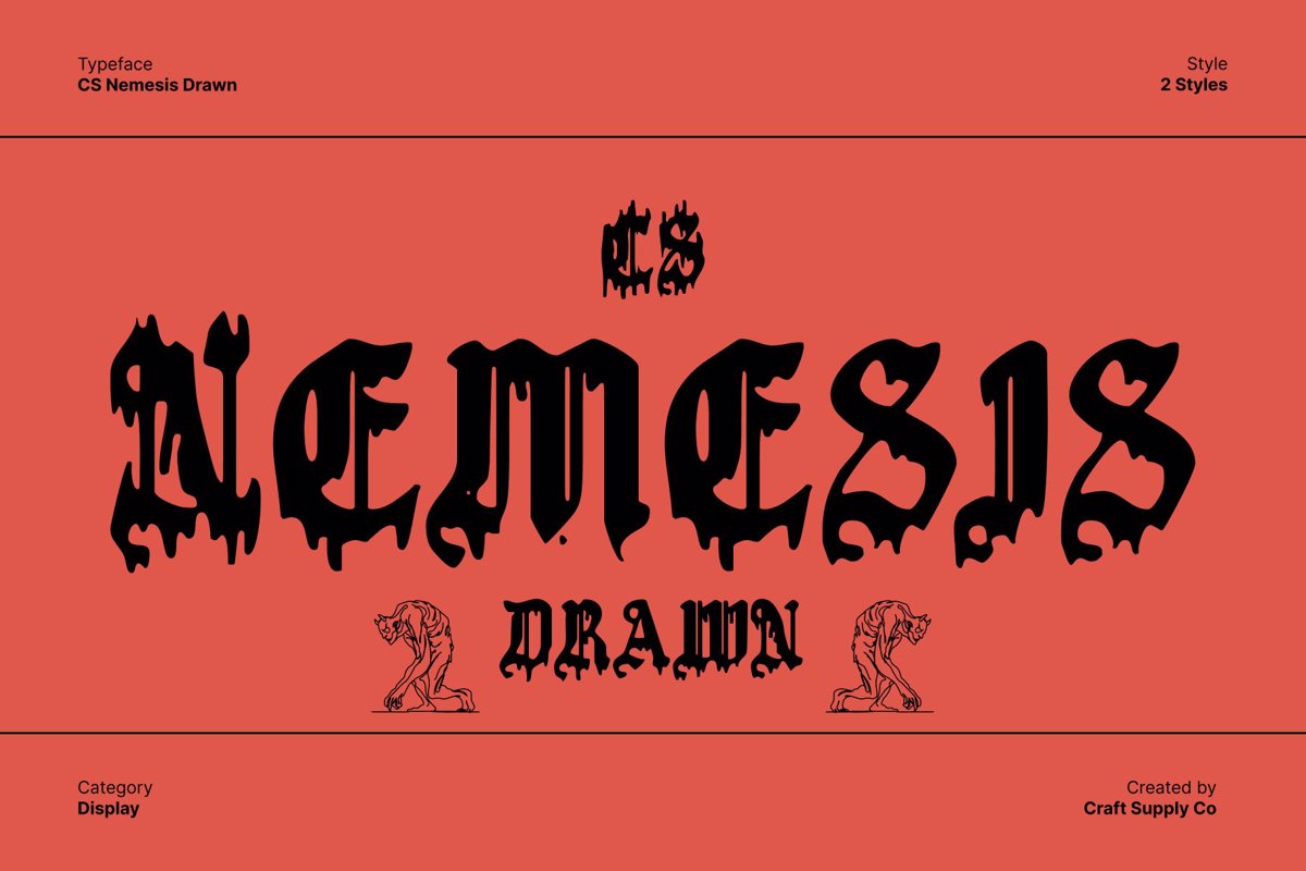 CS Nemesis Drawn Font - Free Download