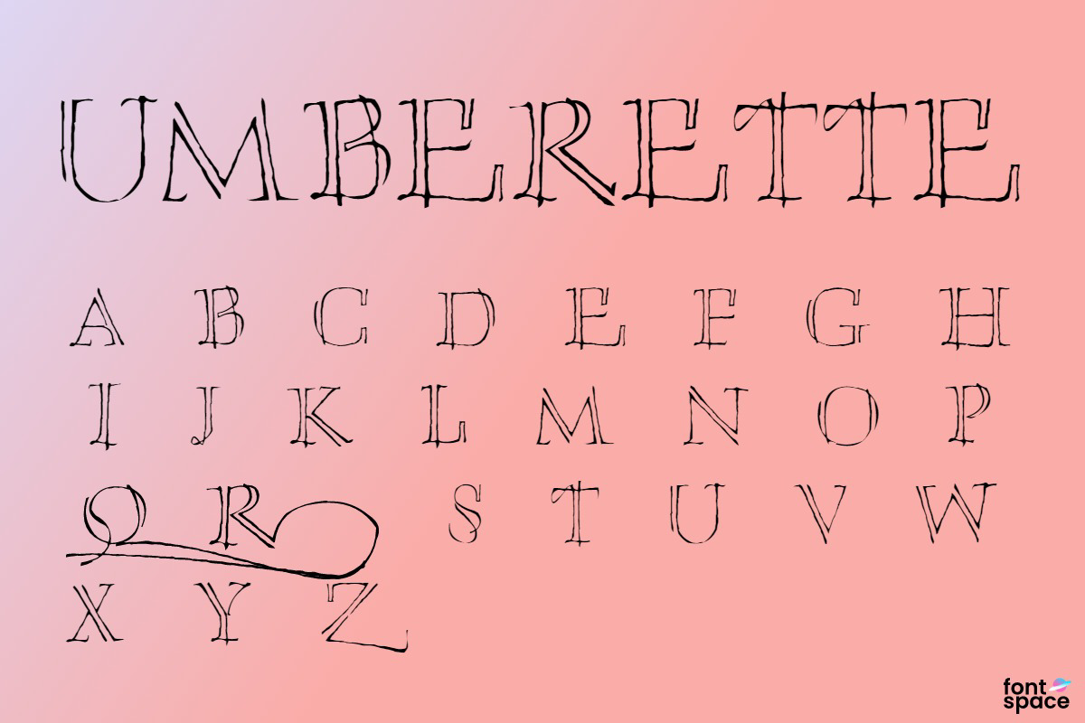Umberette Font | Pearlygates | FontSpace