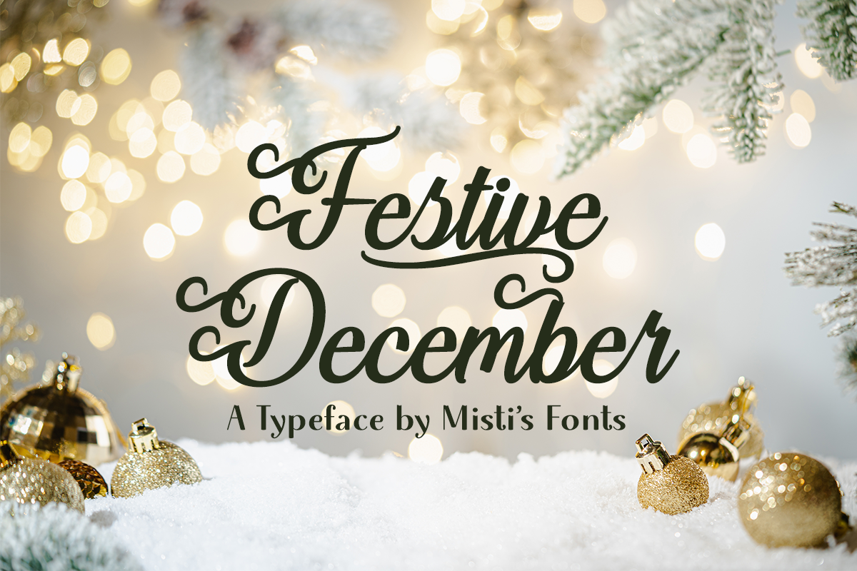 Festive December Font | Misti's Fonts | FontSpace