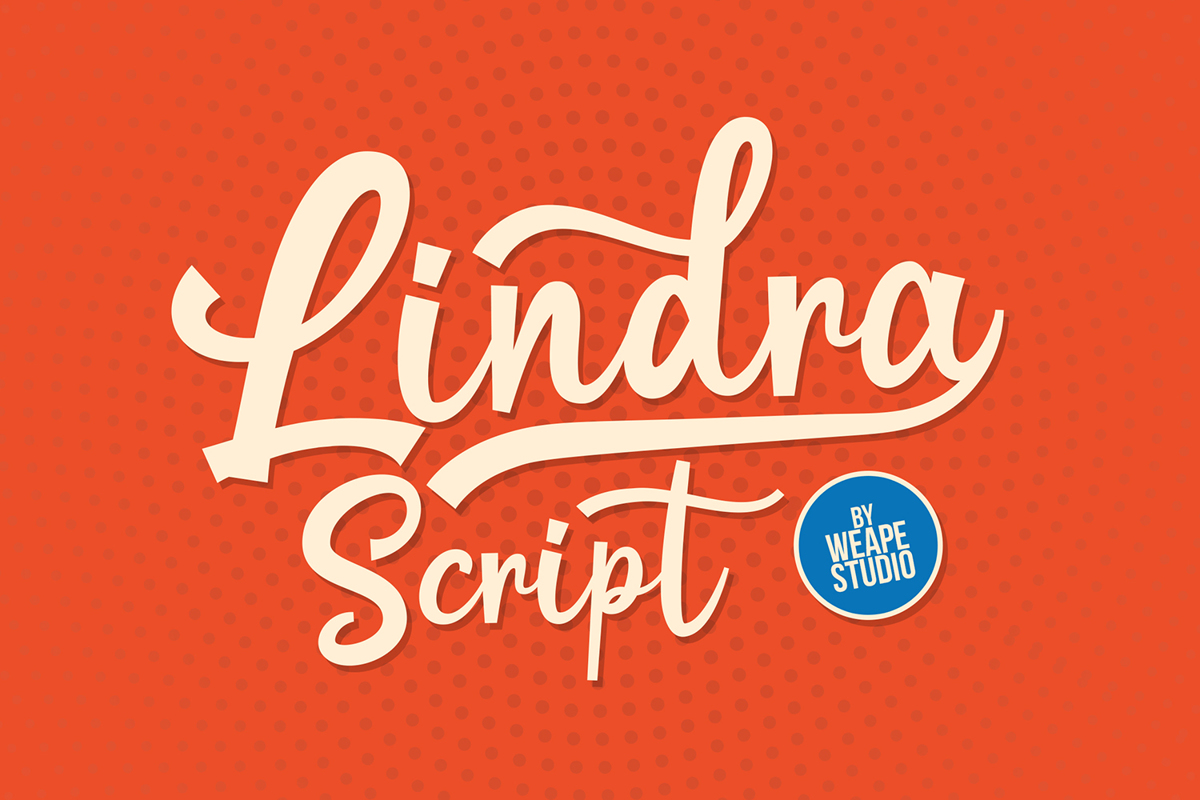 Lindra Script Font | Weape Studio | FontSpace