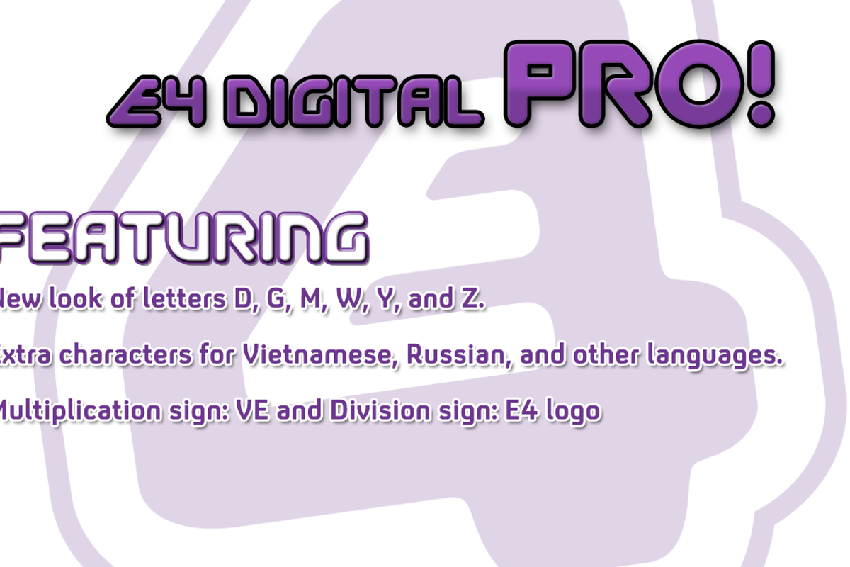 EFour Digital Pro Font - Free Download