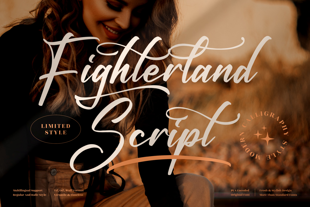 Fighterland Script Font | Perspectype Studio | FontSpace