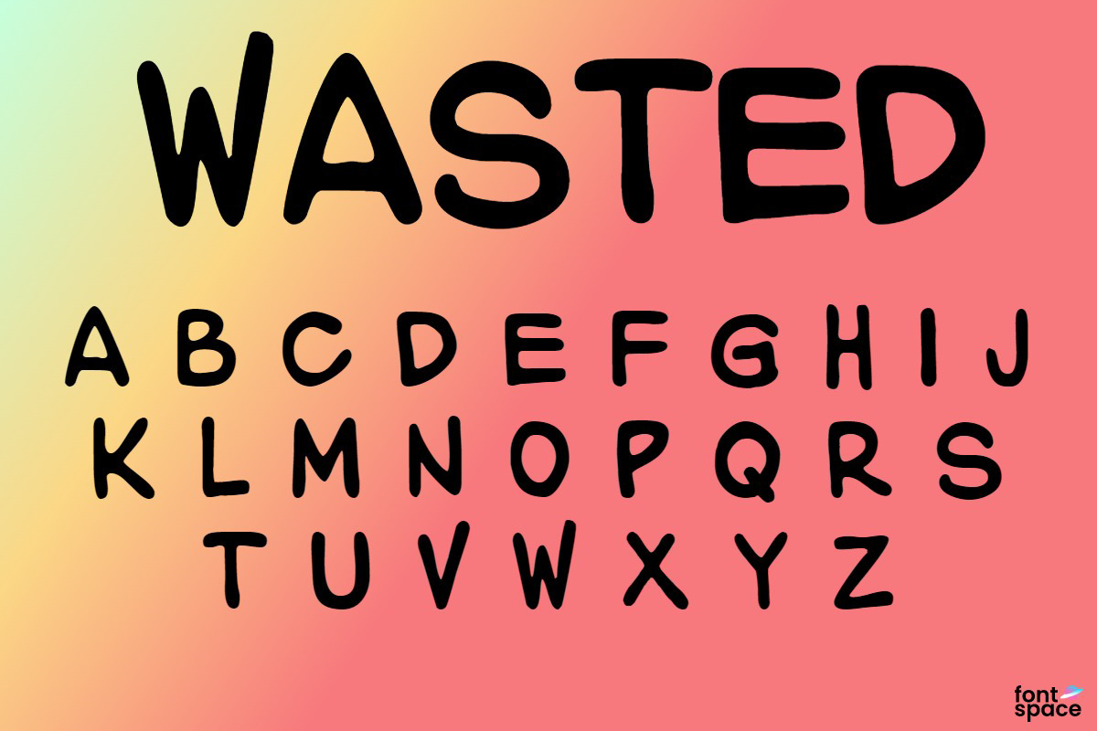 WASTED Font | AdamAnt Designs | FontSpace