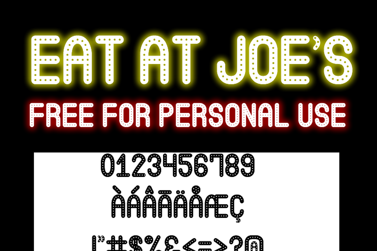 Eat at Joe's St Font - Free Download