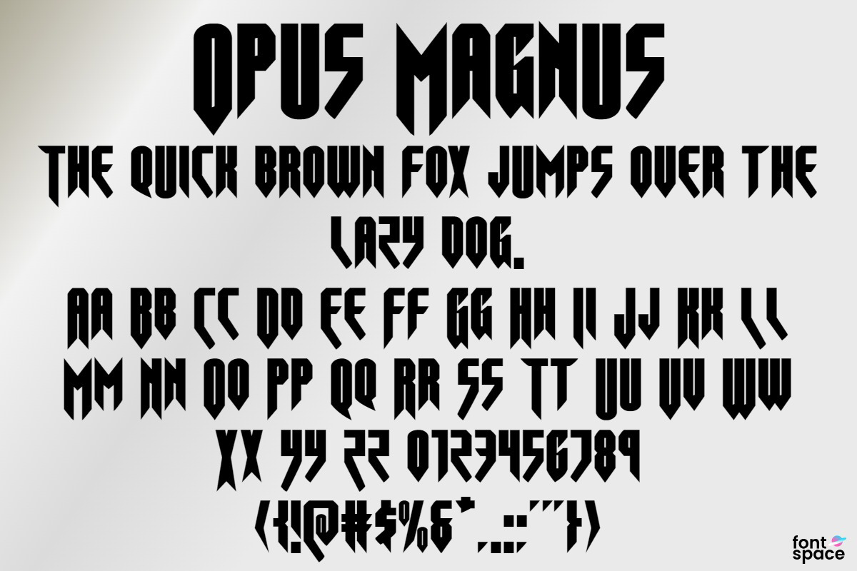 Opus Magnus Font | Iconian Fonts | FontSpace