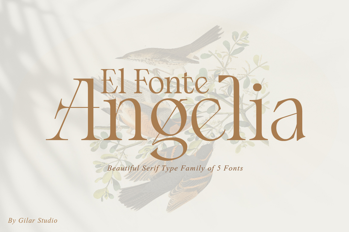 El fonte Angelia Font | Gilar Studio | FontSpace