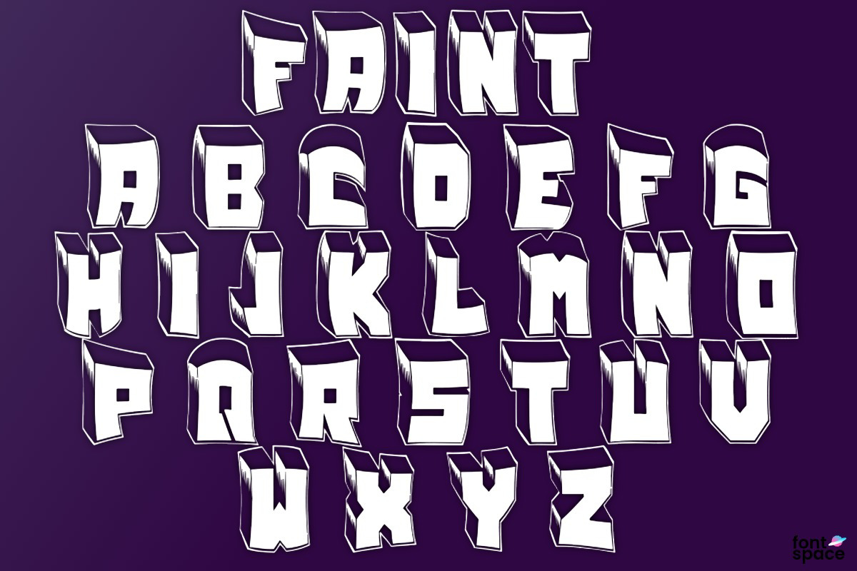 Faint Font | Vladimir Nikolic | FontSpace