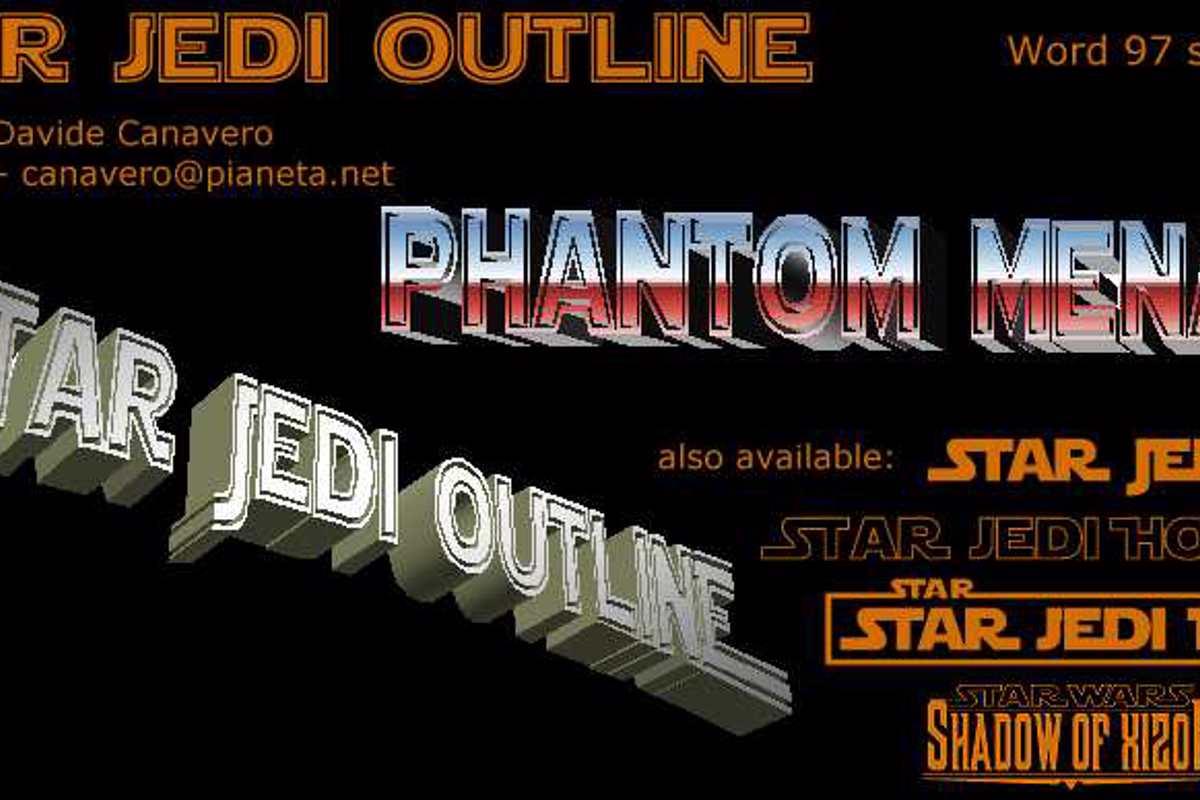 Star Jedi Outline Font | Boba Fonts | FontSpace