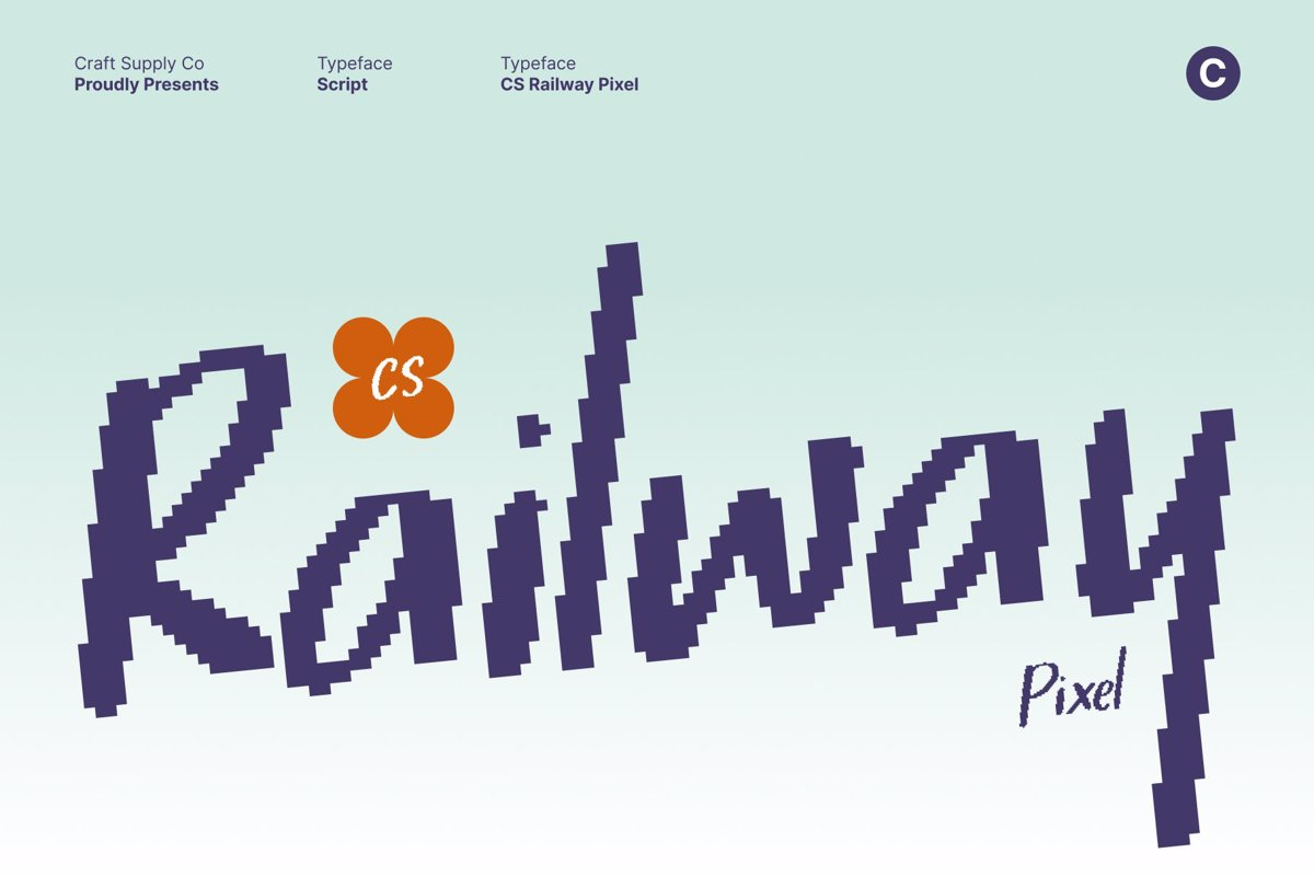 CS Railway Pixel Font - Free Download