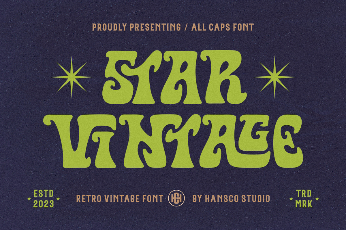 Star Vintage Font | hansco | FontSpace