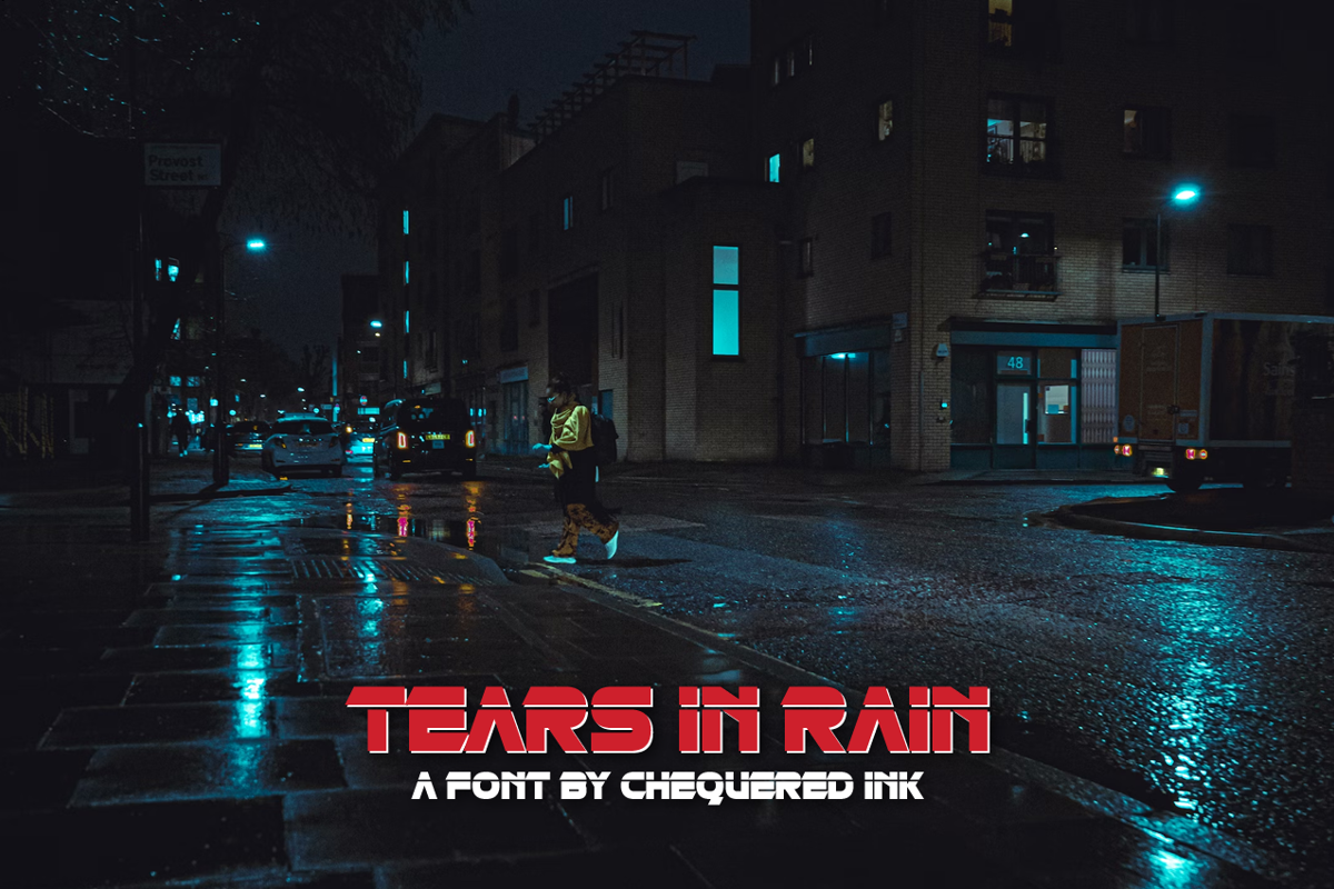 Tears in Rain Font | Chequered Ink | FontSpace