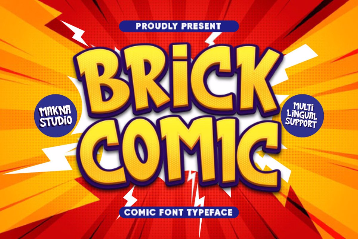 Brick comic Font - Free Download