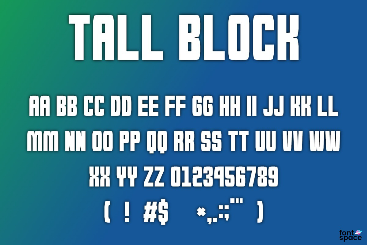 Tall Block Font - Free Download