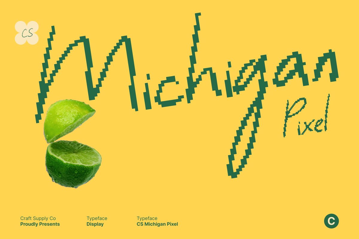 CS Michigan Pixel Font - Free Download