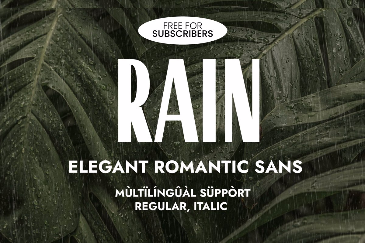 RAIN Font - Free Download