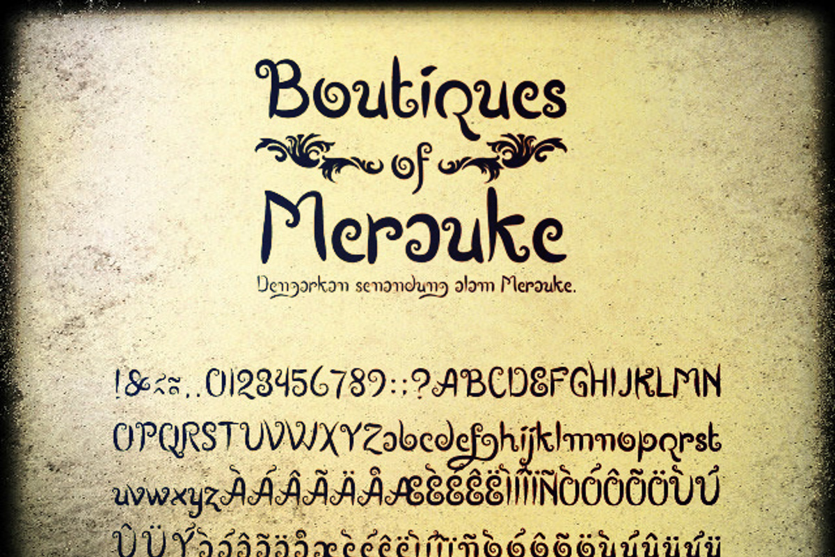 Boutiques of Merauke Font | Gunarta | FontSpace