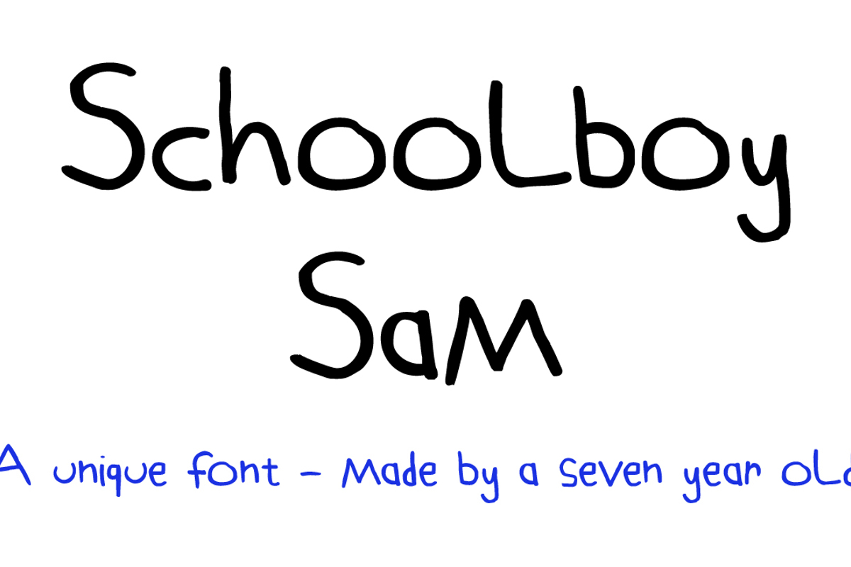 Schoolboy Sam Font | Samlixiao | FontSpace