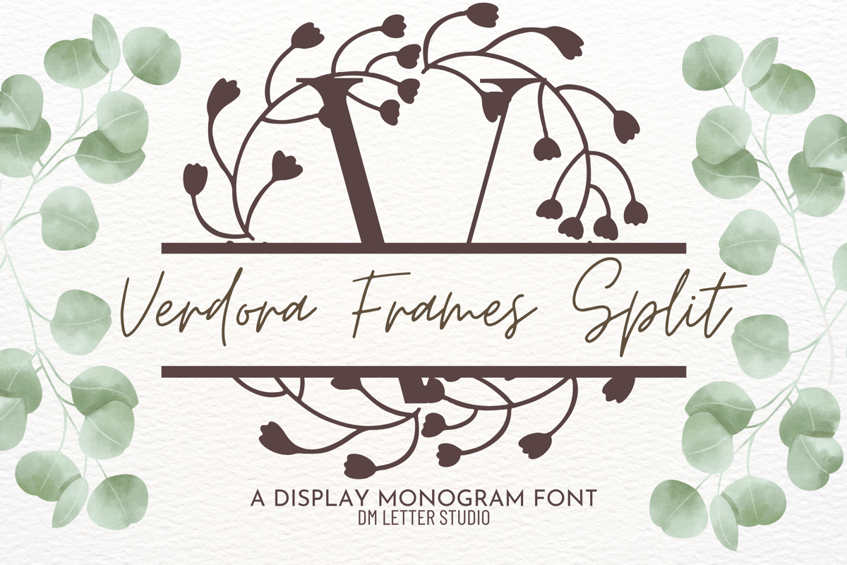 Verdora Frames Split Monogram Font - Free Download