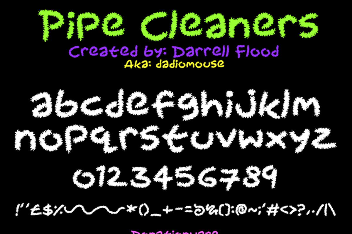 Pipecleaners Font | HAWTPIXEL - Darrell Flood | FontSpace