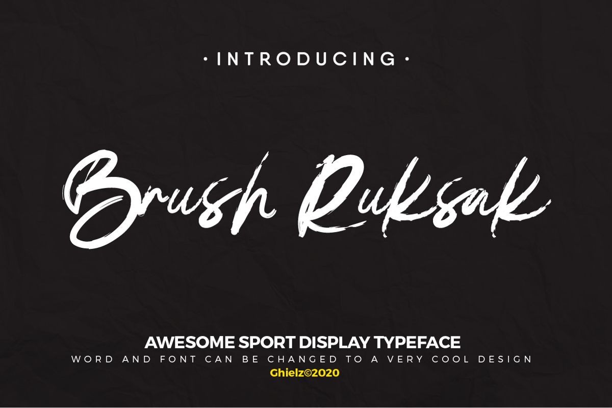 - Brush Ruksak Font | ghielz | FontSpace