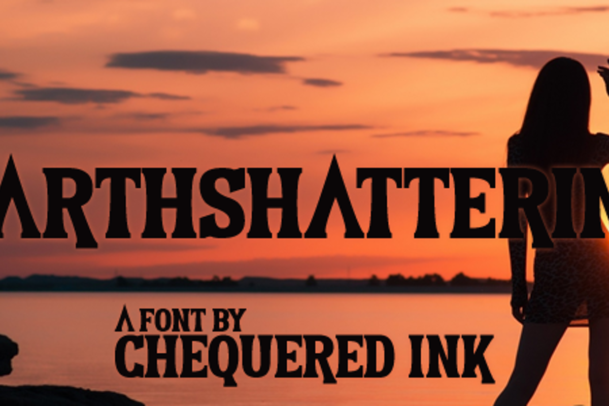 Earthshattering Font | Chequered Ink | FontSpace