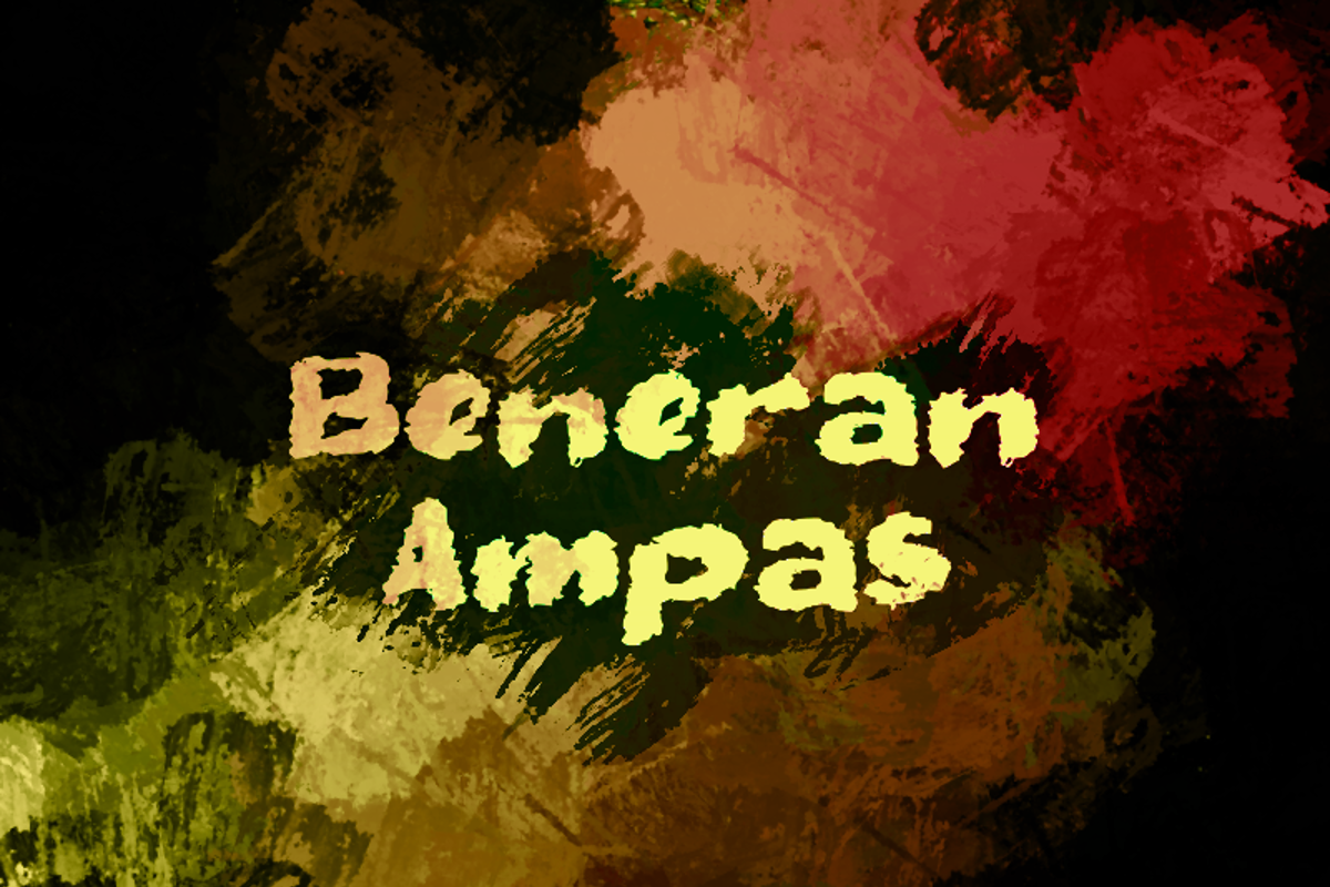 B Beneran Ampas Font | wepfont | FontSpace