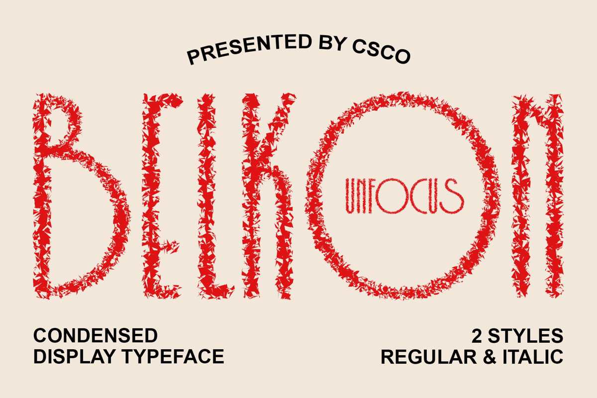 Belkon Unfocus Font | craftsupplyco | FontSpace