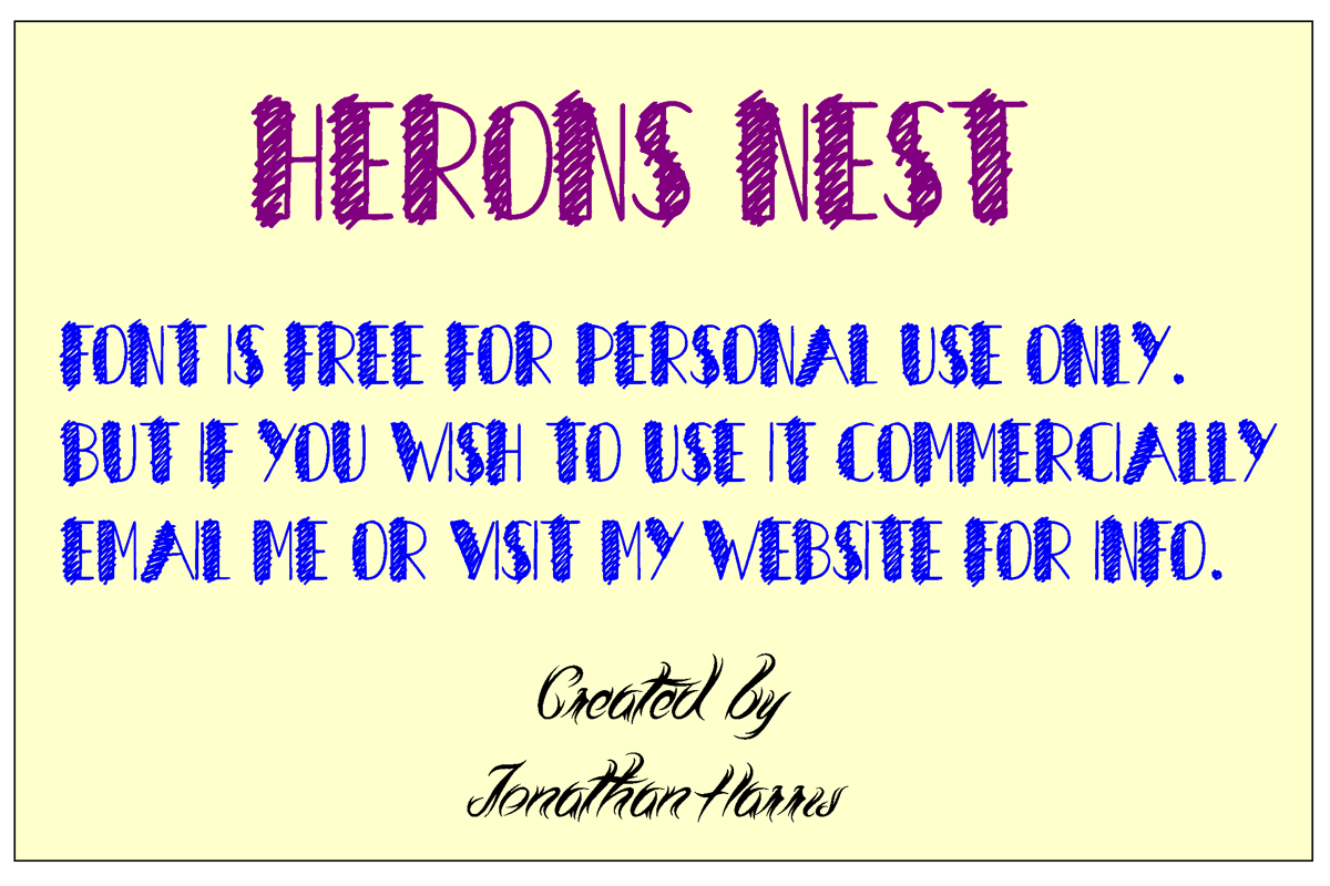 Herons Nest Font - Free Download