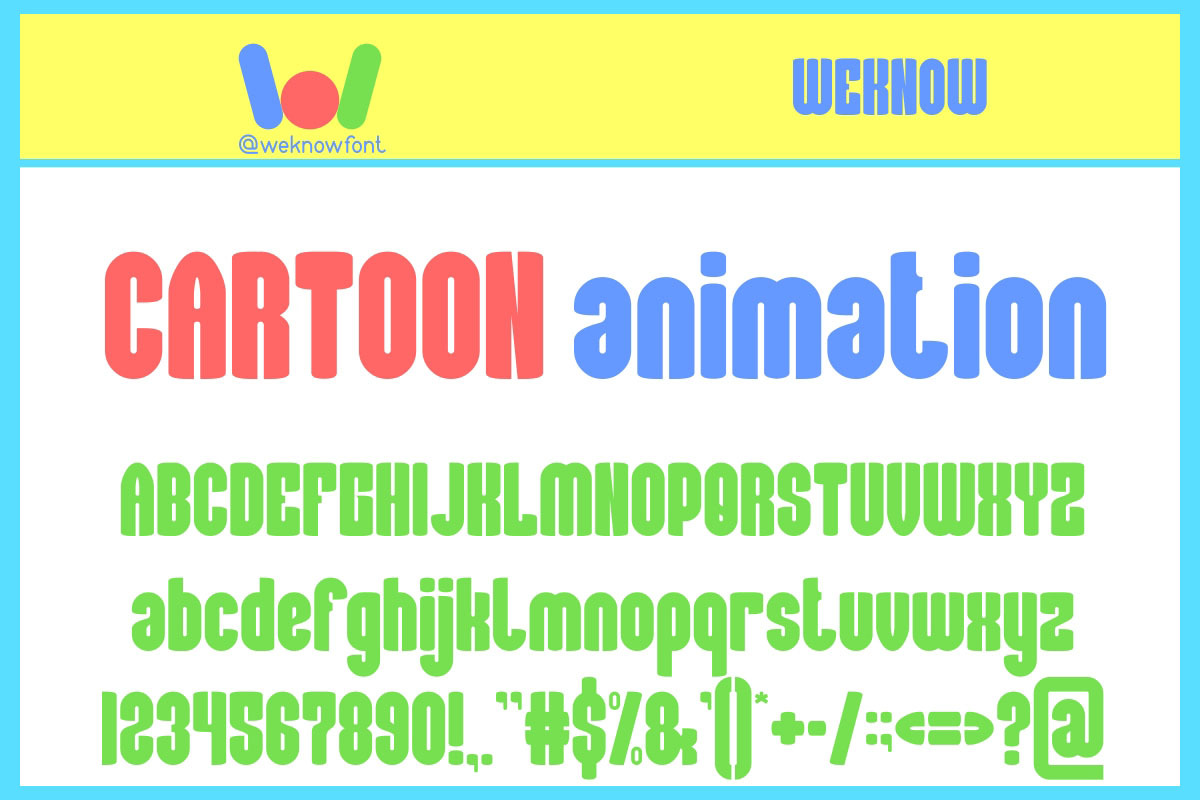 CARTOON ANIMATION Font | weknow | FontSpace