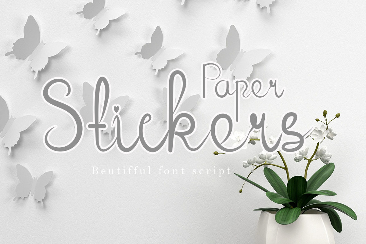 Paper Stickers Font | rony-studio | FontSpace