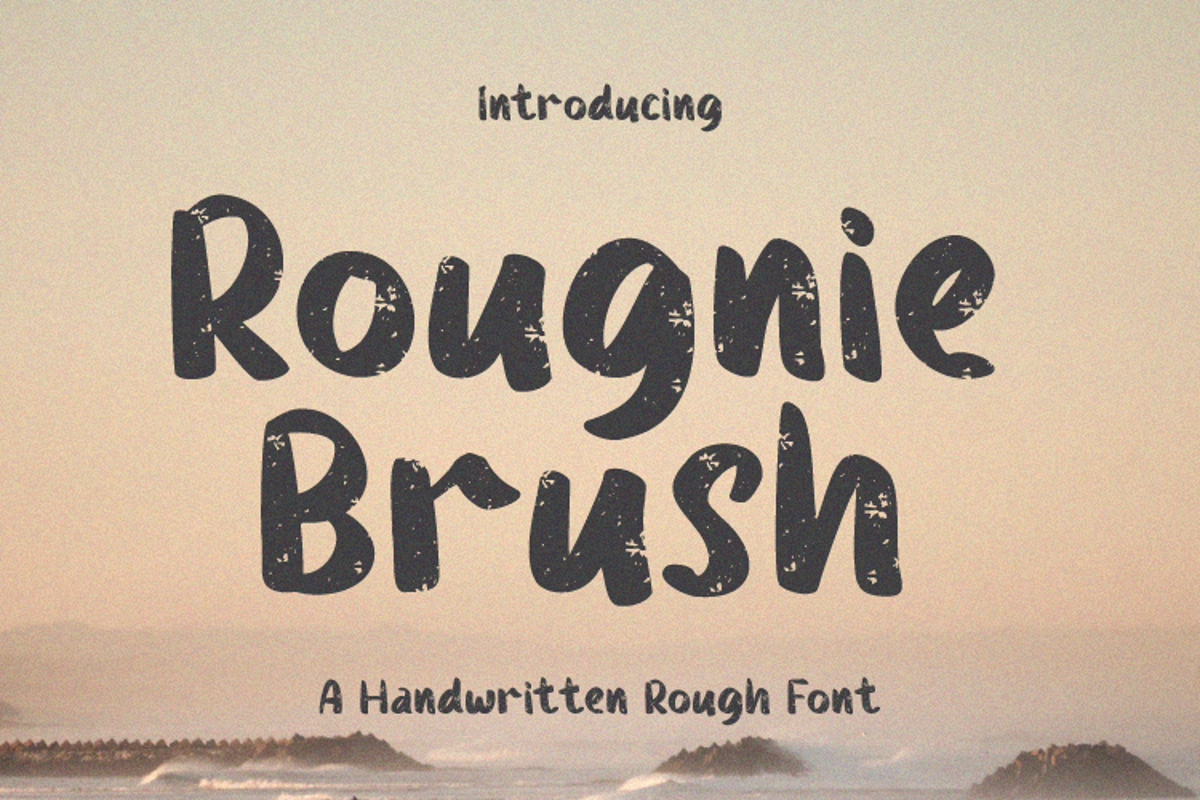 Rougnie Brush Font | Rvandtype Studio | FontSpace